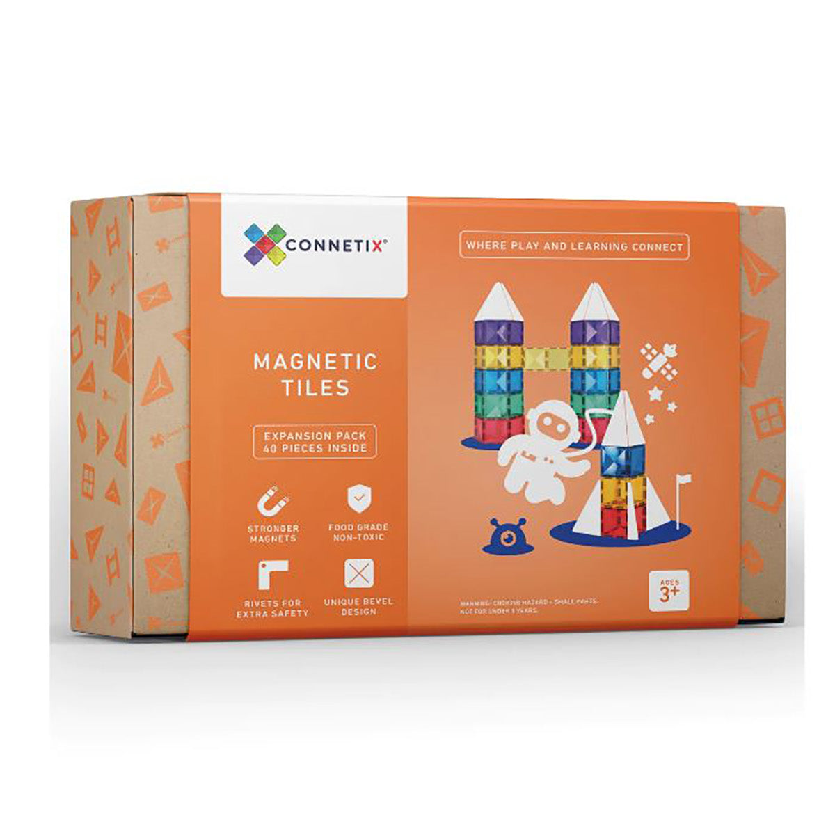 CONNETIX Rainbow Square Expansion Pack 42pc – Little Bambinos NZ