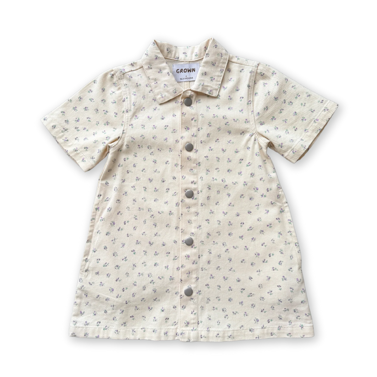 GROWN Collar Dress - Garden – Little Bambinos NZ