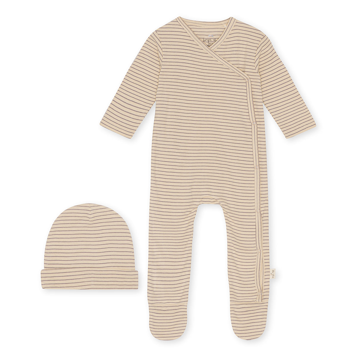KONGES SLOJD Dio Onesie With Beanie Gots - Silver Stripe – Little ...