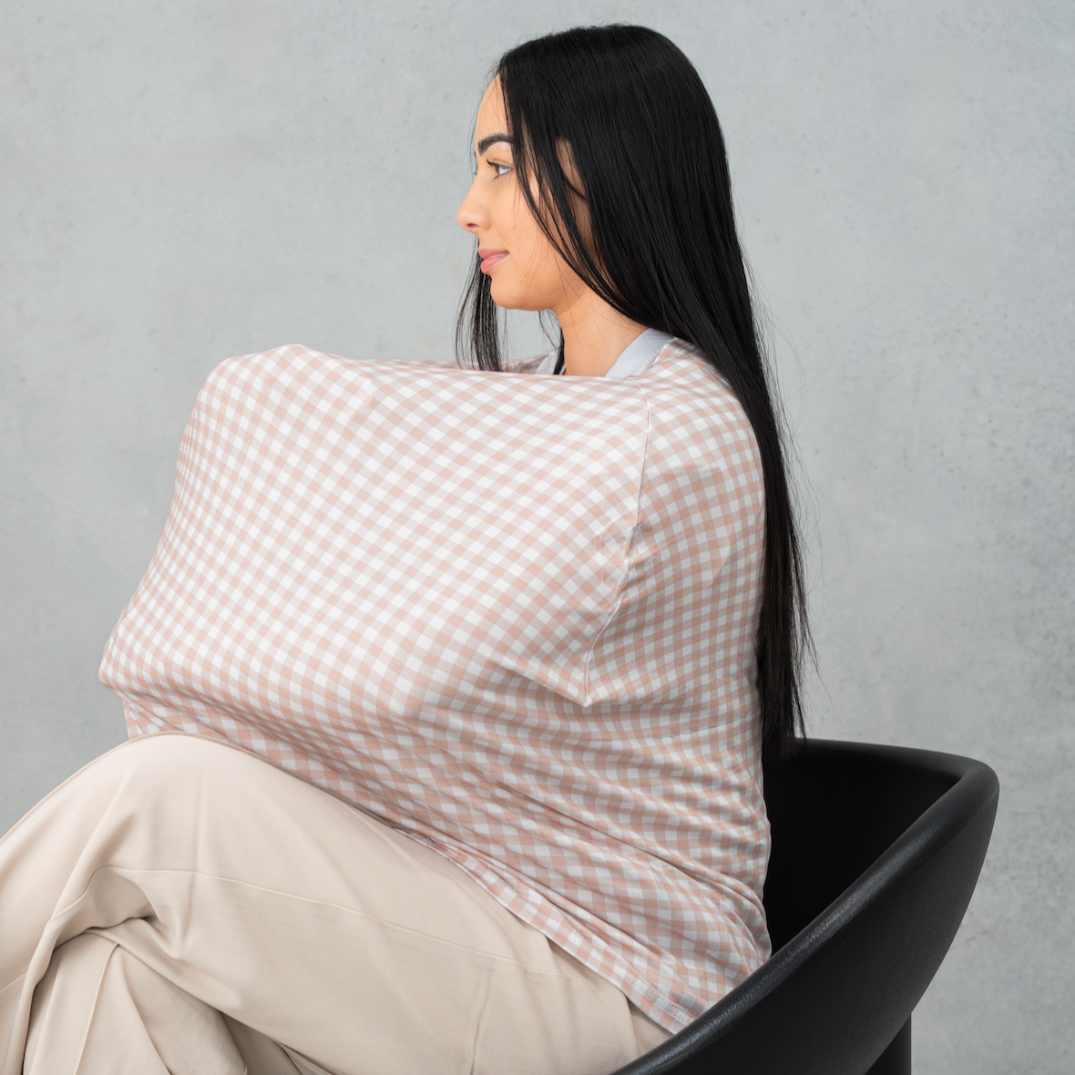 MODERN MINI Beige Gingham Multi-Use Cover – Little Bambinos NZ
