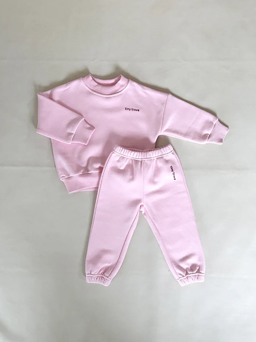 TINY TROVE Woodie 3D Logo Tracksuit - Pink – Little Bambinos NZ