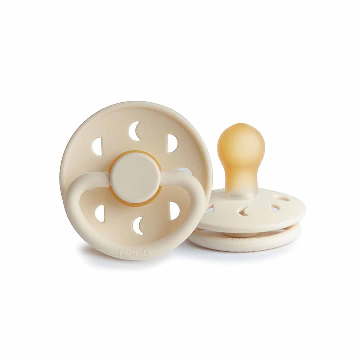 FRIGG Pacifier - Moon - Natural Rubber - Cream – Little Bambinos NZ